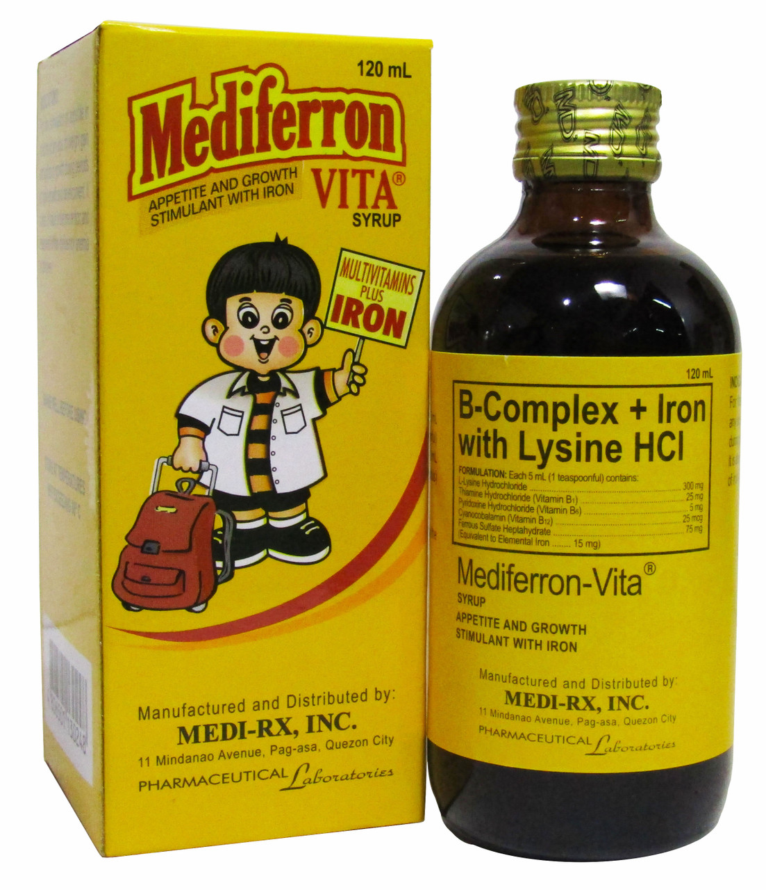 MEDIFERRON-VITA Vitamin B Complex / Iron / Lysine Hydrochloride Syrup ...